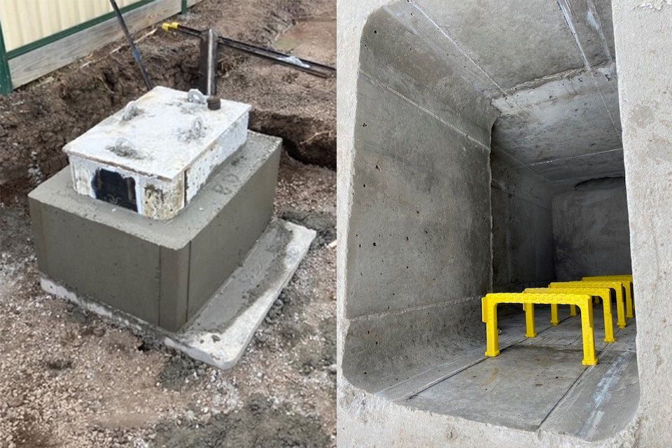 How to build a haunched pit using in-situ heavy-duty pit boxes