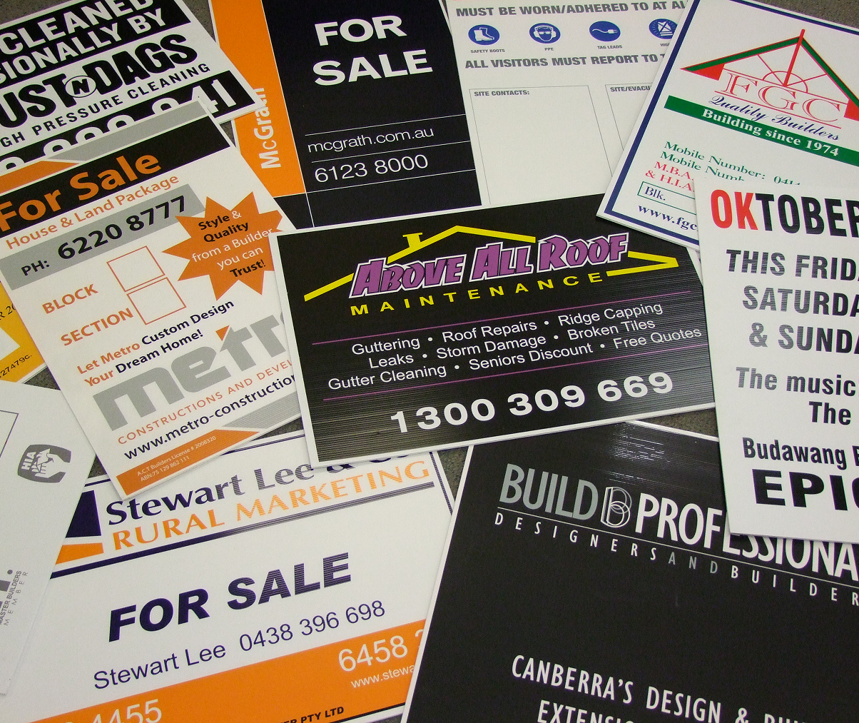 Corflute Signs and Installs | Inkline Print and Signs