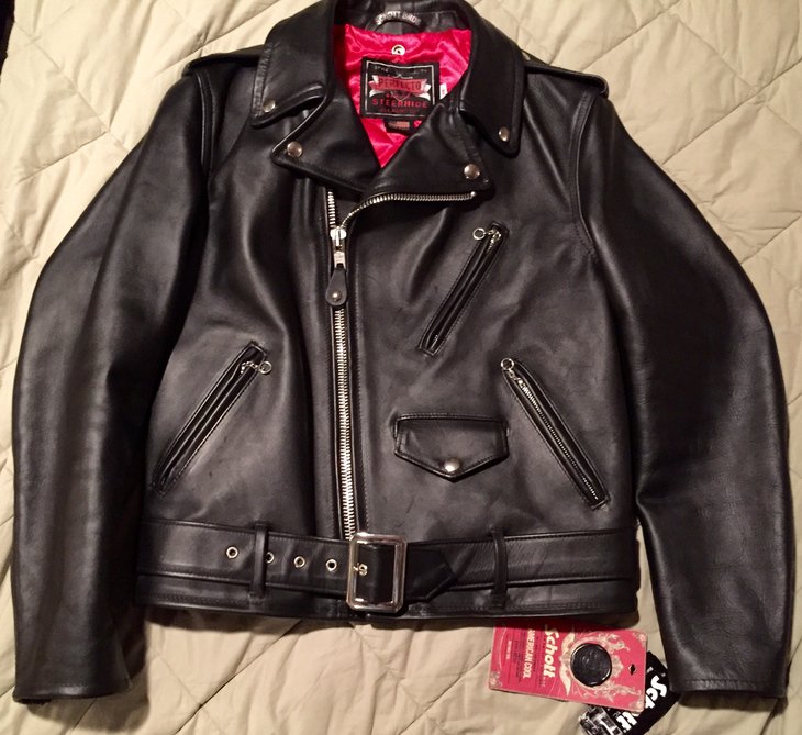 Schott NYC Leather Motorcycle Jacket - Made In USA