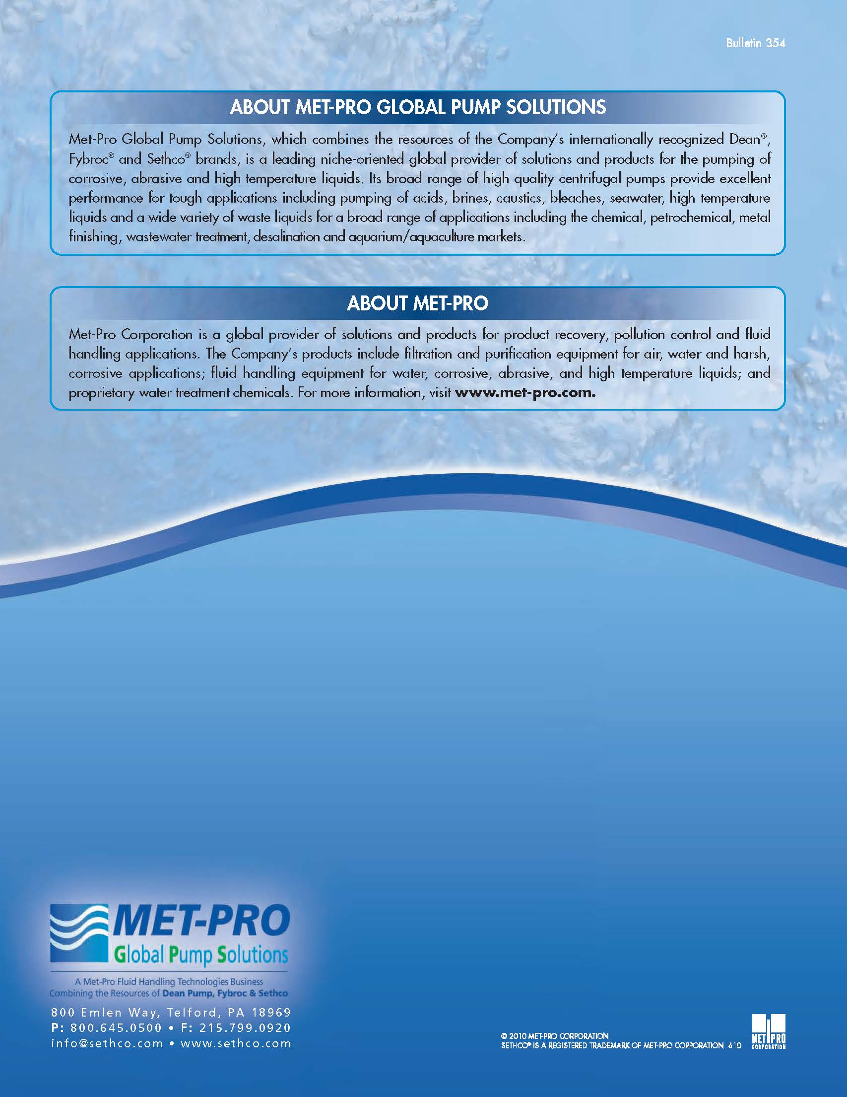 Sethco Pumps & Filter Systems | RHL Associates