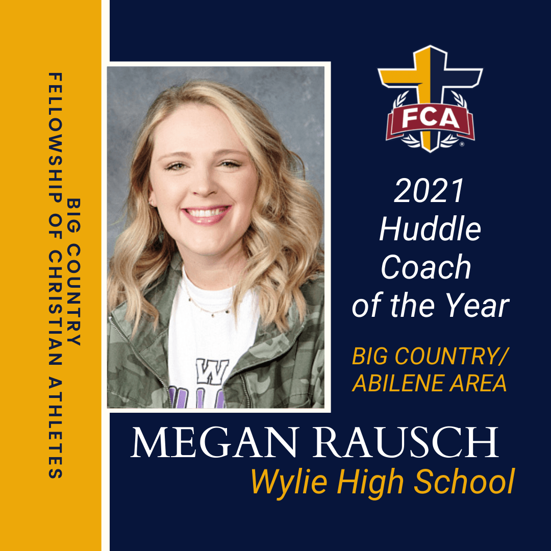 Megan Rausch Named Big Country/Abilene Area Huddle Coach of the Year