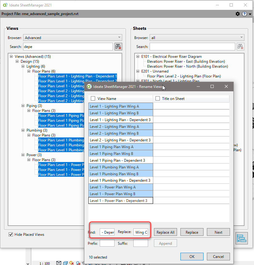How to Batch Rename and Renumber Sheets with Ideate BIMLink