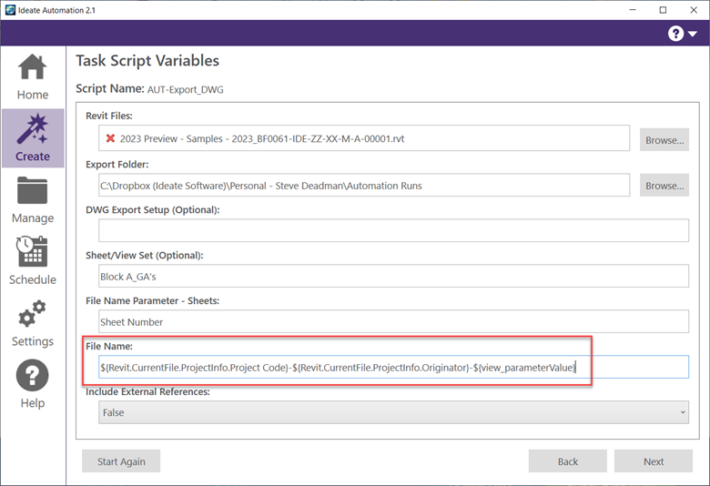 How to Name DWG Exports from Ideate Automation to ISO 19650
