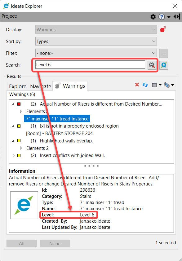 How to Sort your Revit Warnings by Level within Ideate Explorer