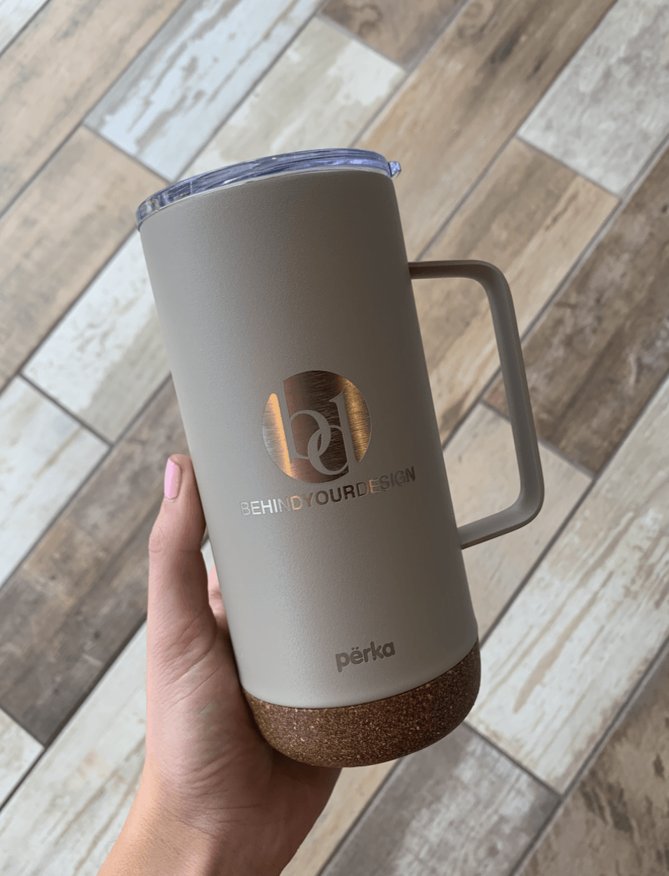 New Customized Perka Travel Mugs for Sunrise Land Group