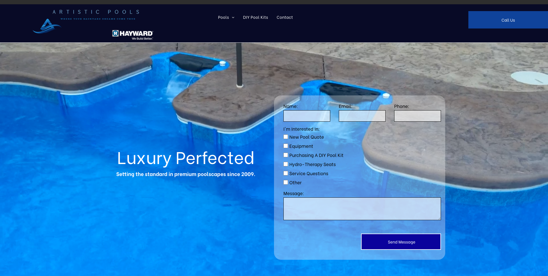 New Website for Artistic Pools & Concrete