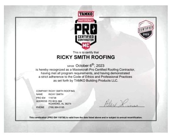 Residential Roofing| LaGrange, GA | Ricky Smith Roofing Inc