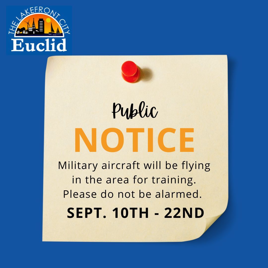 Public Notice: Military Aircraft flying in area Sept. 10 - 22