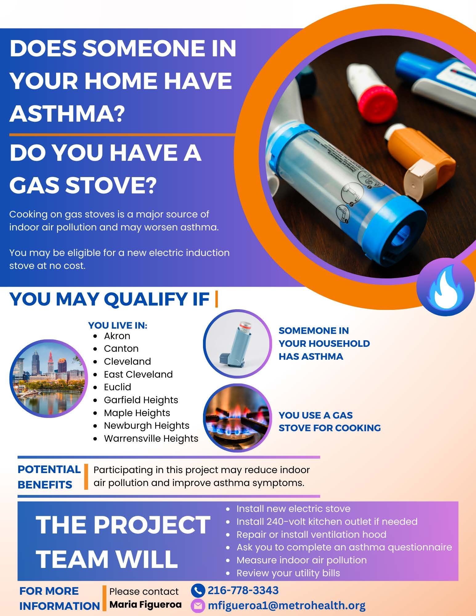 New Gas Stove Replacement Program for Asthmatic Residents