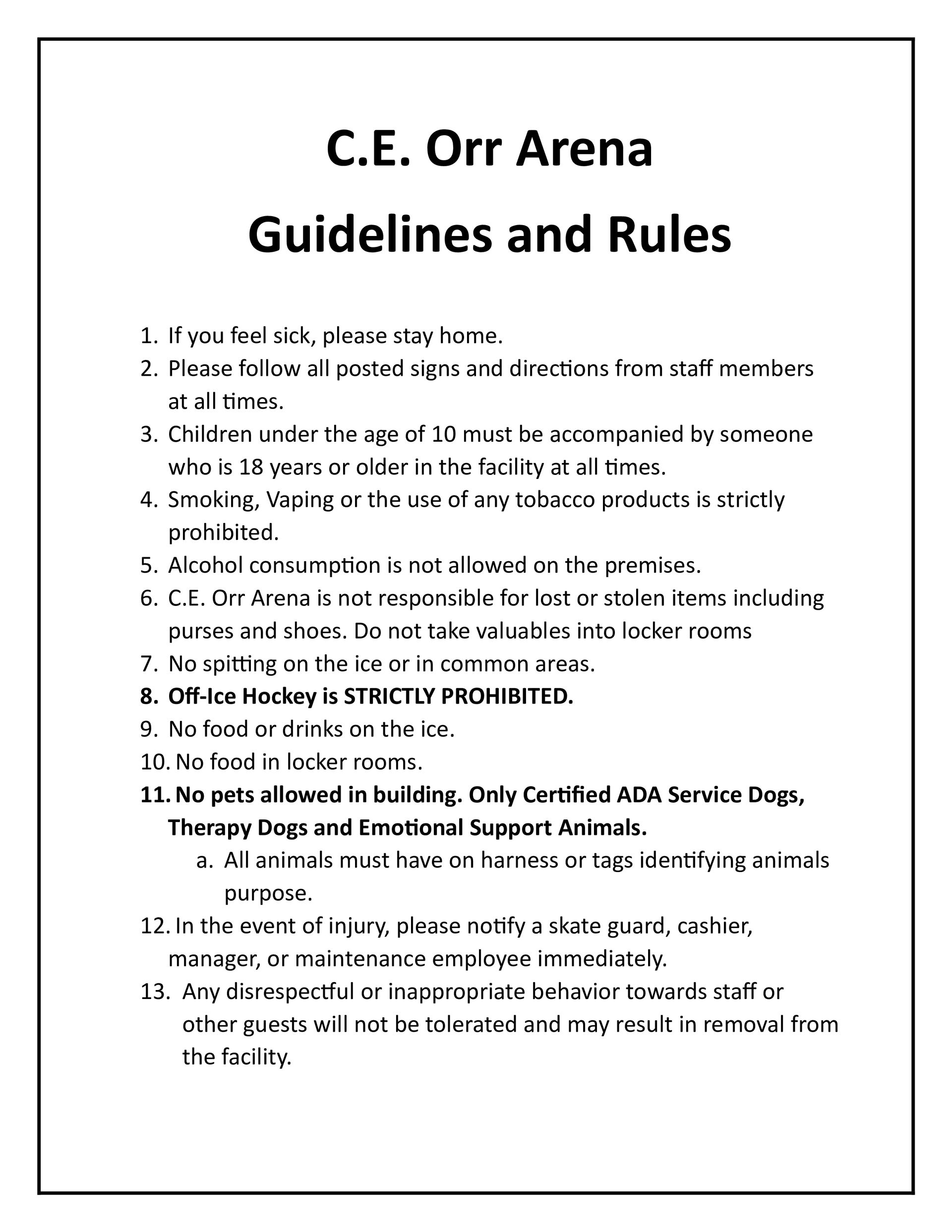 Guidelines and Rules