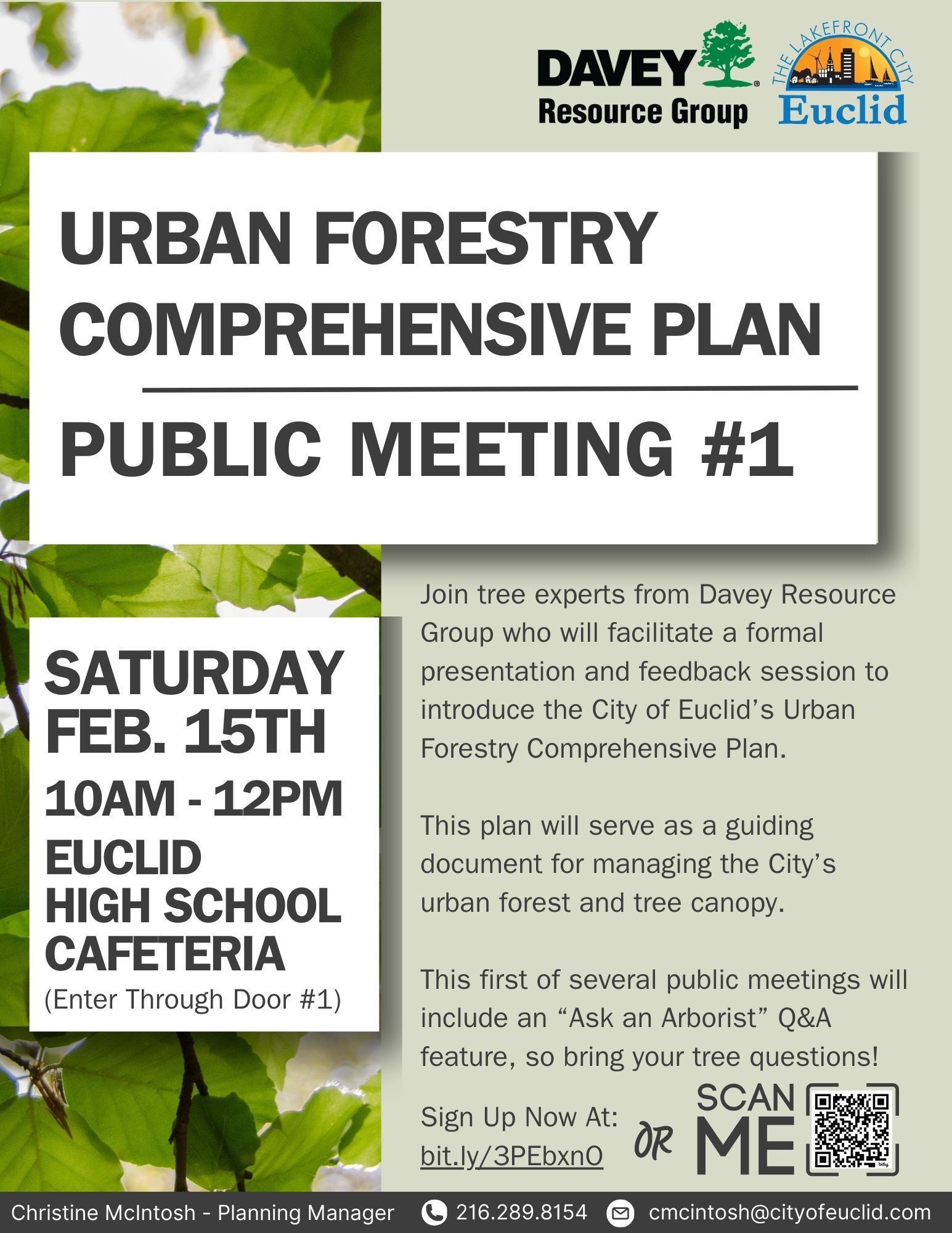 Urban Forestry Comprehensive Plan Public Meeting 1