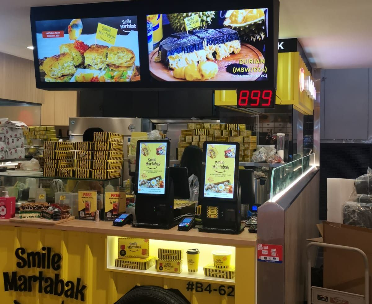 Hybrid Self Ordering Kiosk at Smile Martabak