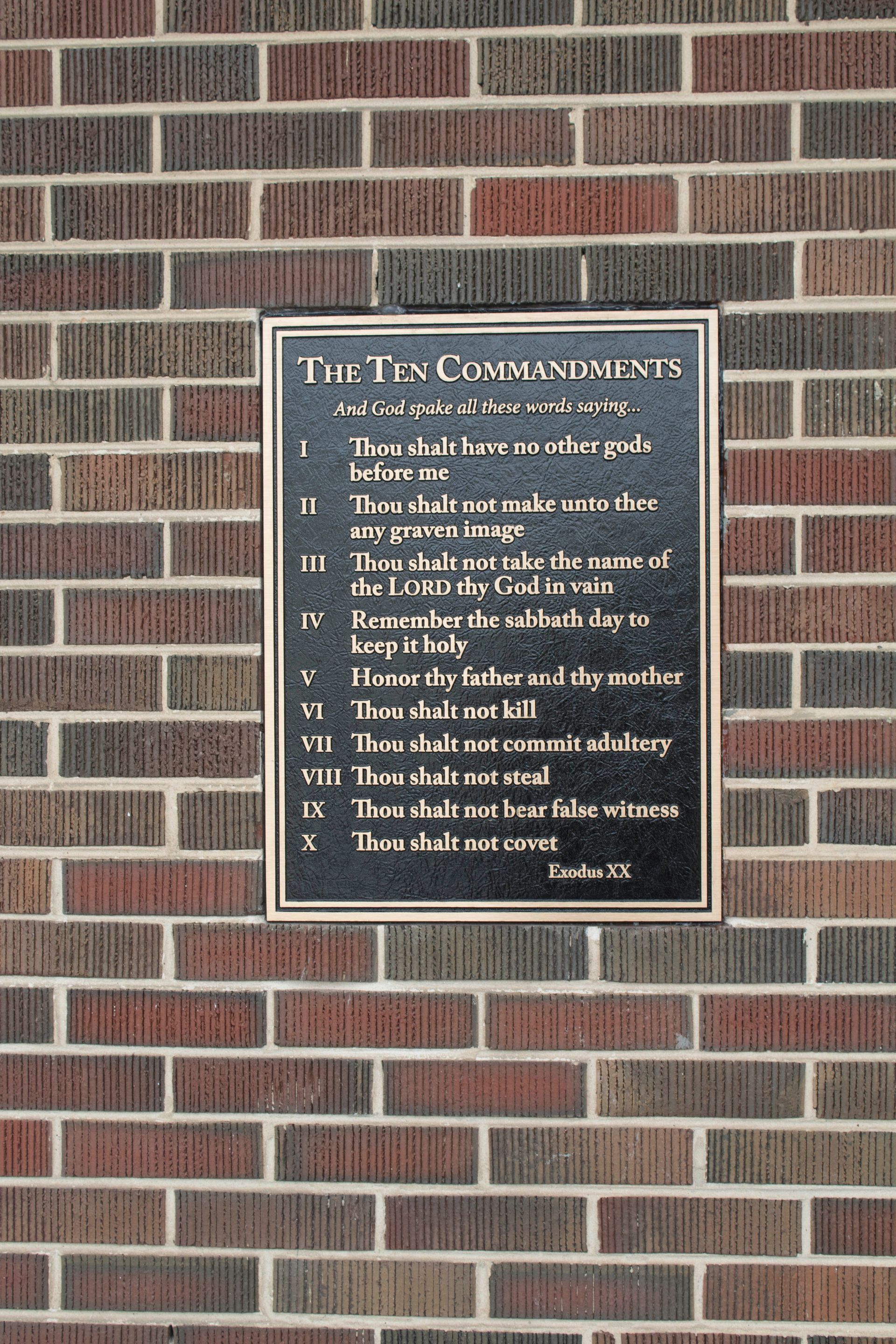 Table Top Display of the Ten Commandments