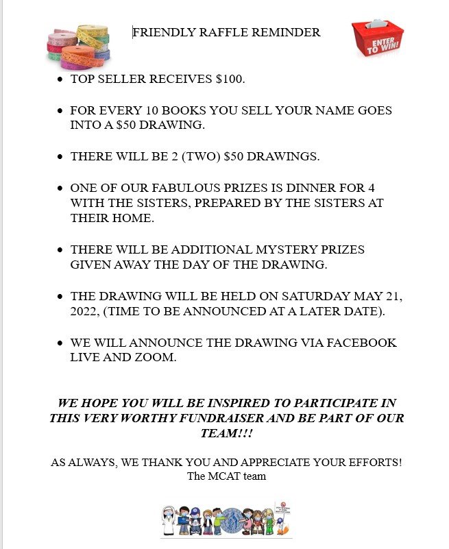 MCAT Raffle Reminder