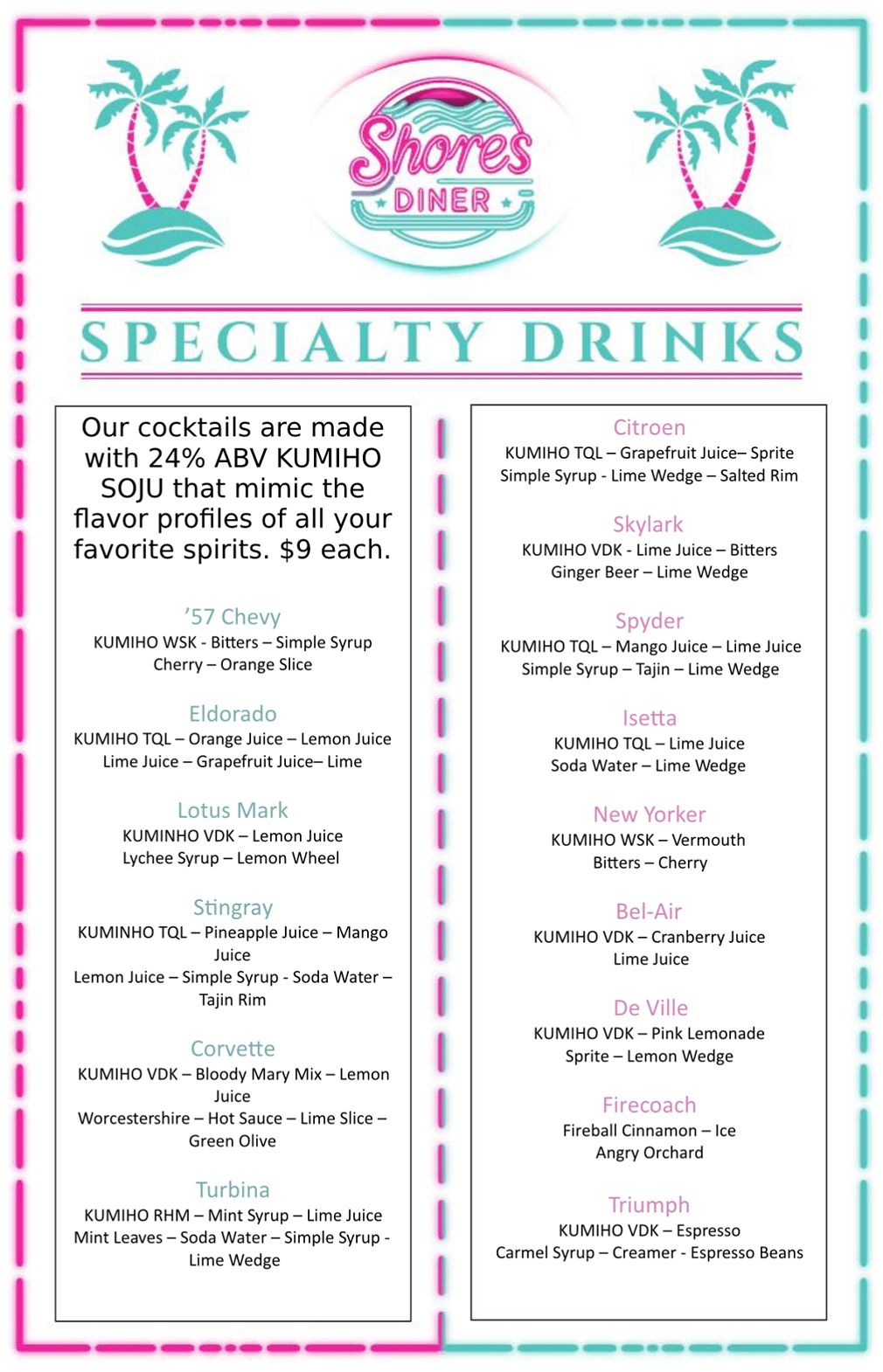 Shores Diner Menu | Order Online or Call (858) 999-0018!