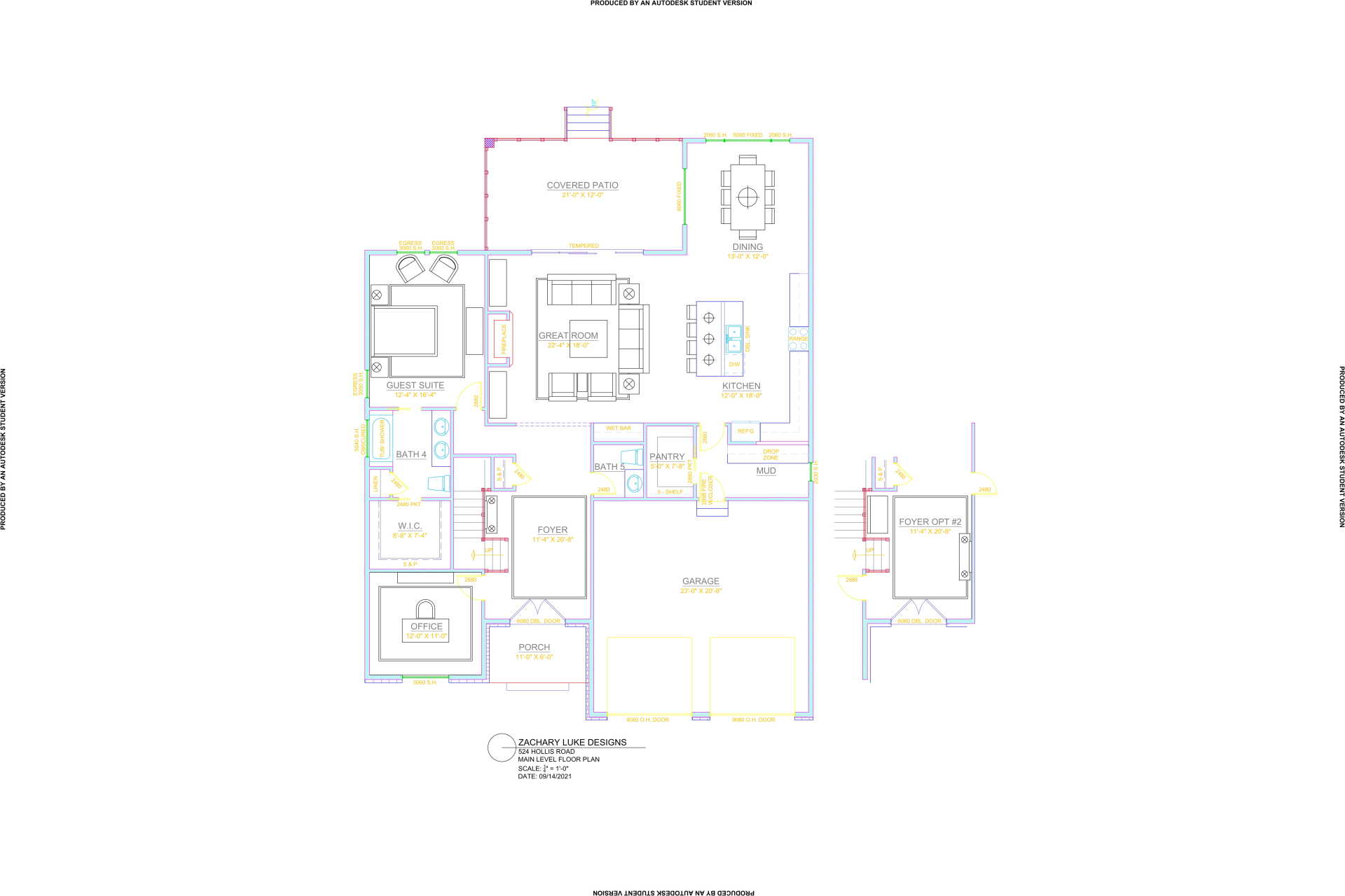 AutoCAD Drawings Gallery | Zachary Luke Designs in Charlotte, NC