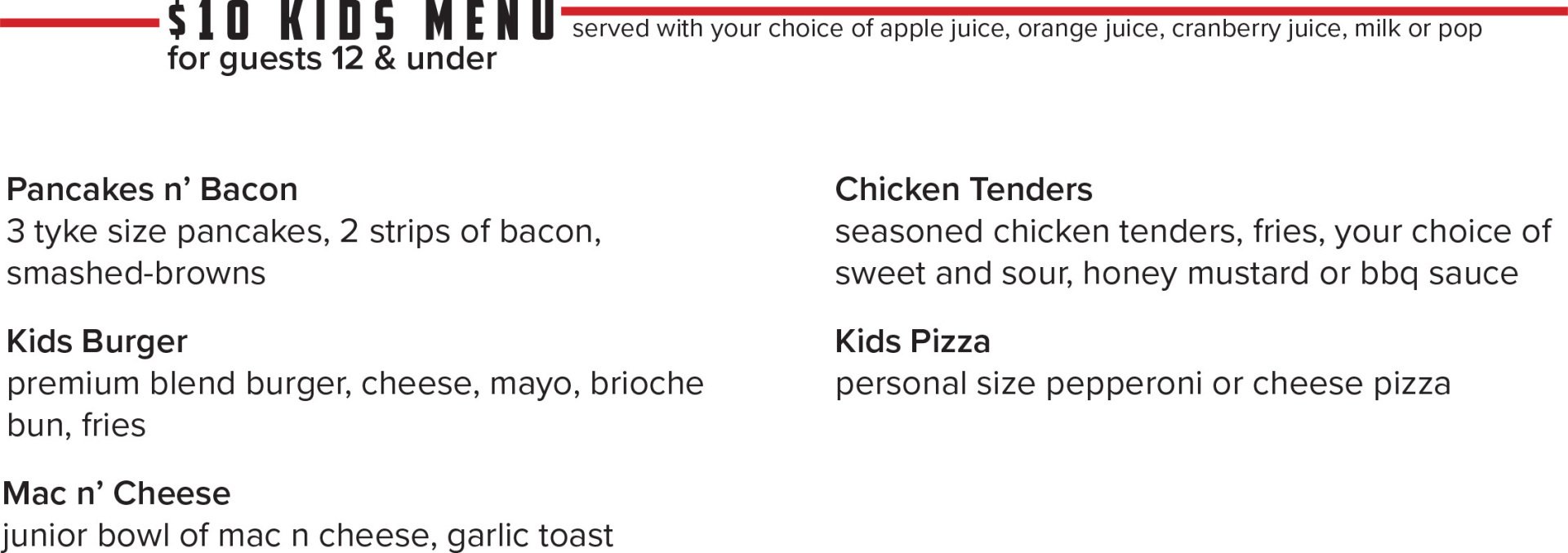 Cobblestone - The Menu