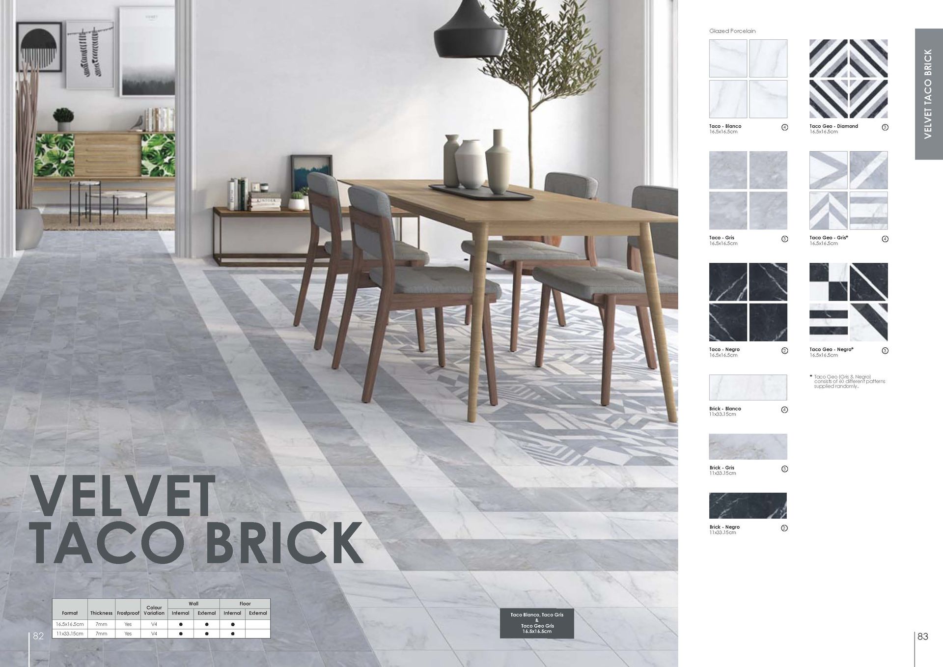 Floor and wall tiles