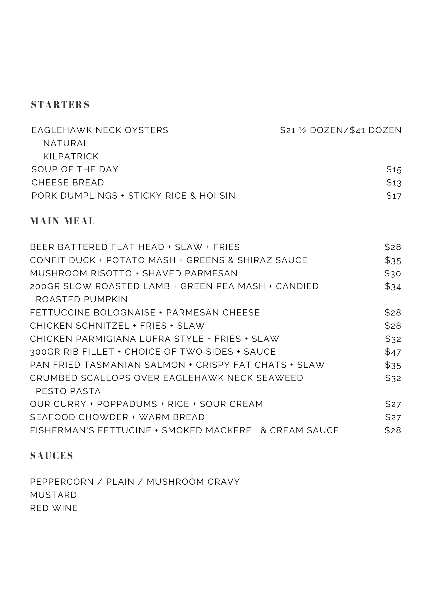 Lufra Beachside Hotel Dining | Tasmanian Cuisine & Ocean Views