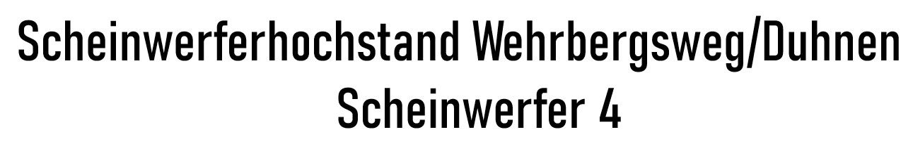 Flakscheinwerfer Duhnen Wehrbergsweg