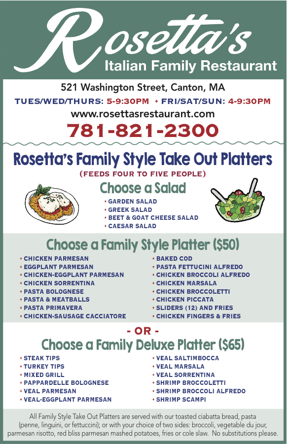 Catering and Events | Canton, MA | Rosetta's Italian Restaurant