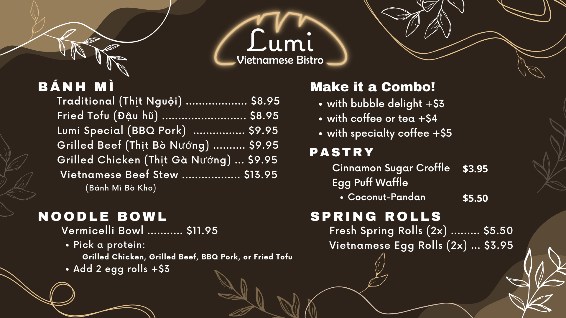 Lumi Vietnamese Bistro | Braintree, MA