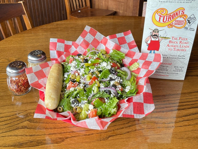 Menu | Turoni's | Pizzery & Brewery