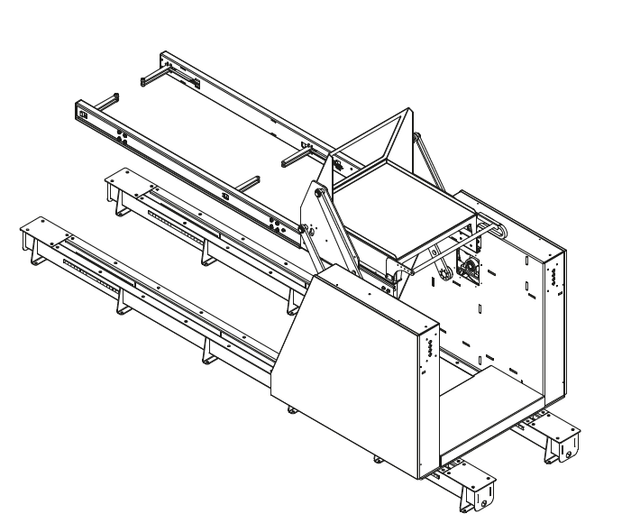Coffin loader forklift trolley on rail | Vezzani Cremation