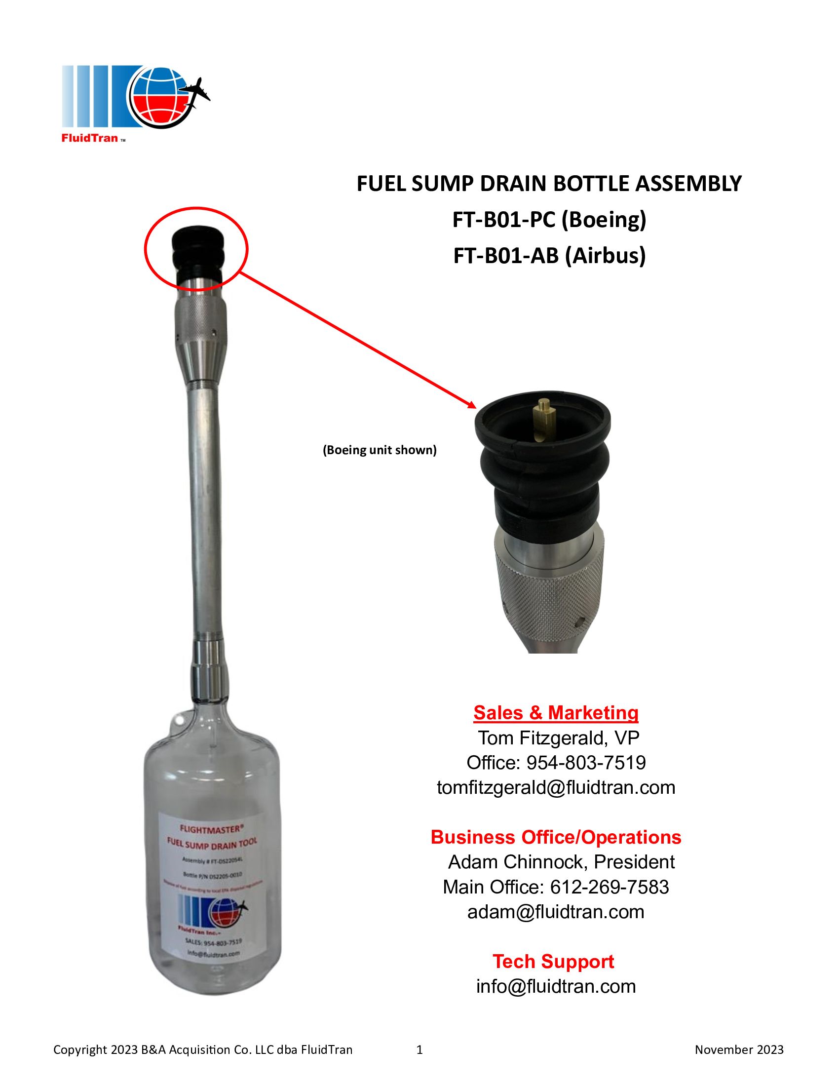 Fuel Sump Drain Assembly | USA | 612-708-4317