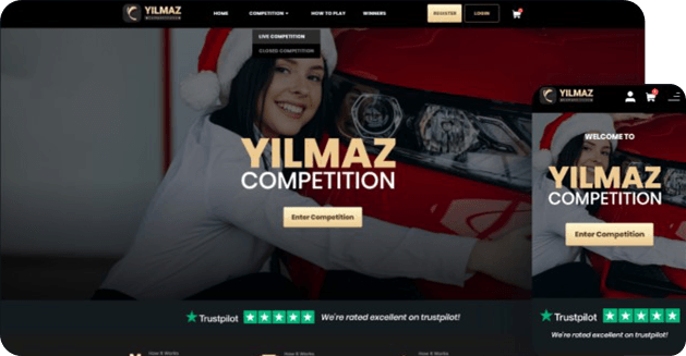 Competition and Raffle Website Design | Hilton Web Design