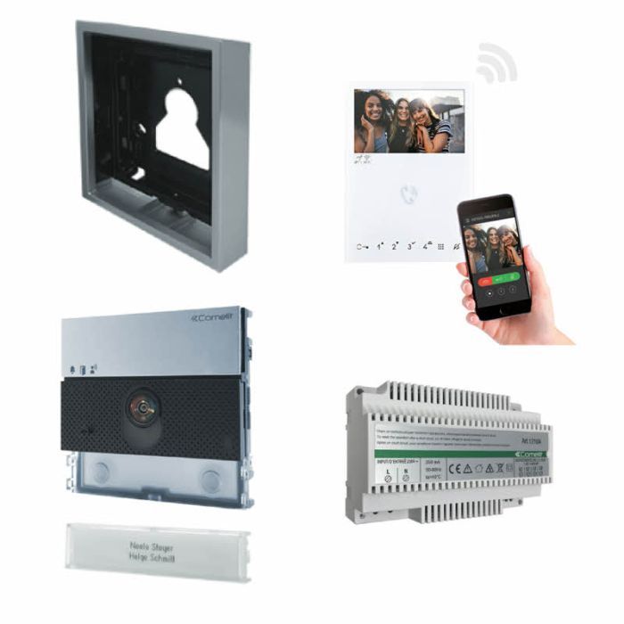 Comelit 4 User Surface Ultra Video Kit with Maxi Monitor