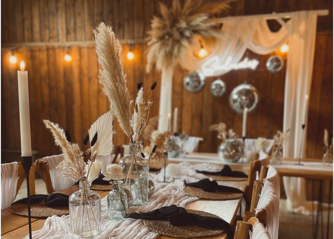 Bohemian Wedding & Events Prop & Decor Hire. Unique Venue Styling Service Hull Yorkshire