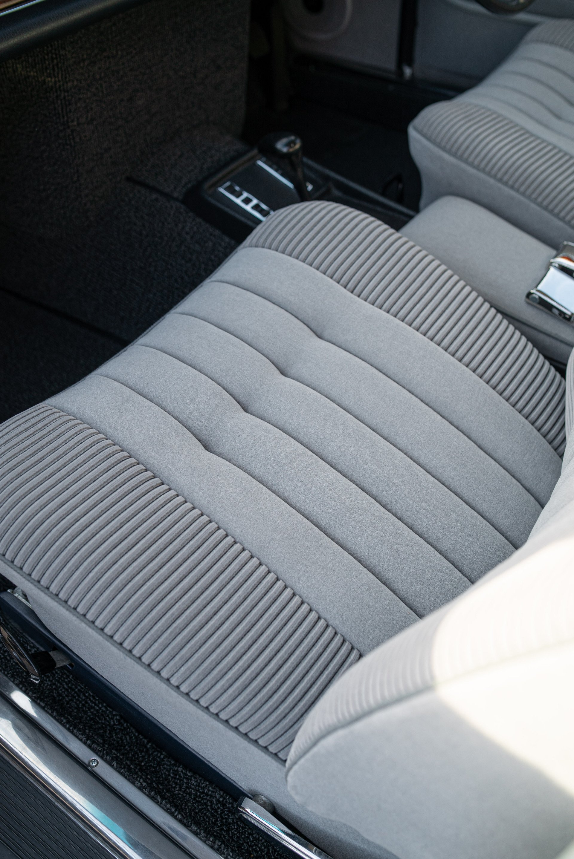 Mercedes-Benz w109 300SEL full interior retrim in OEM grey velour