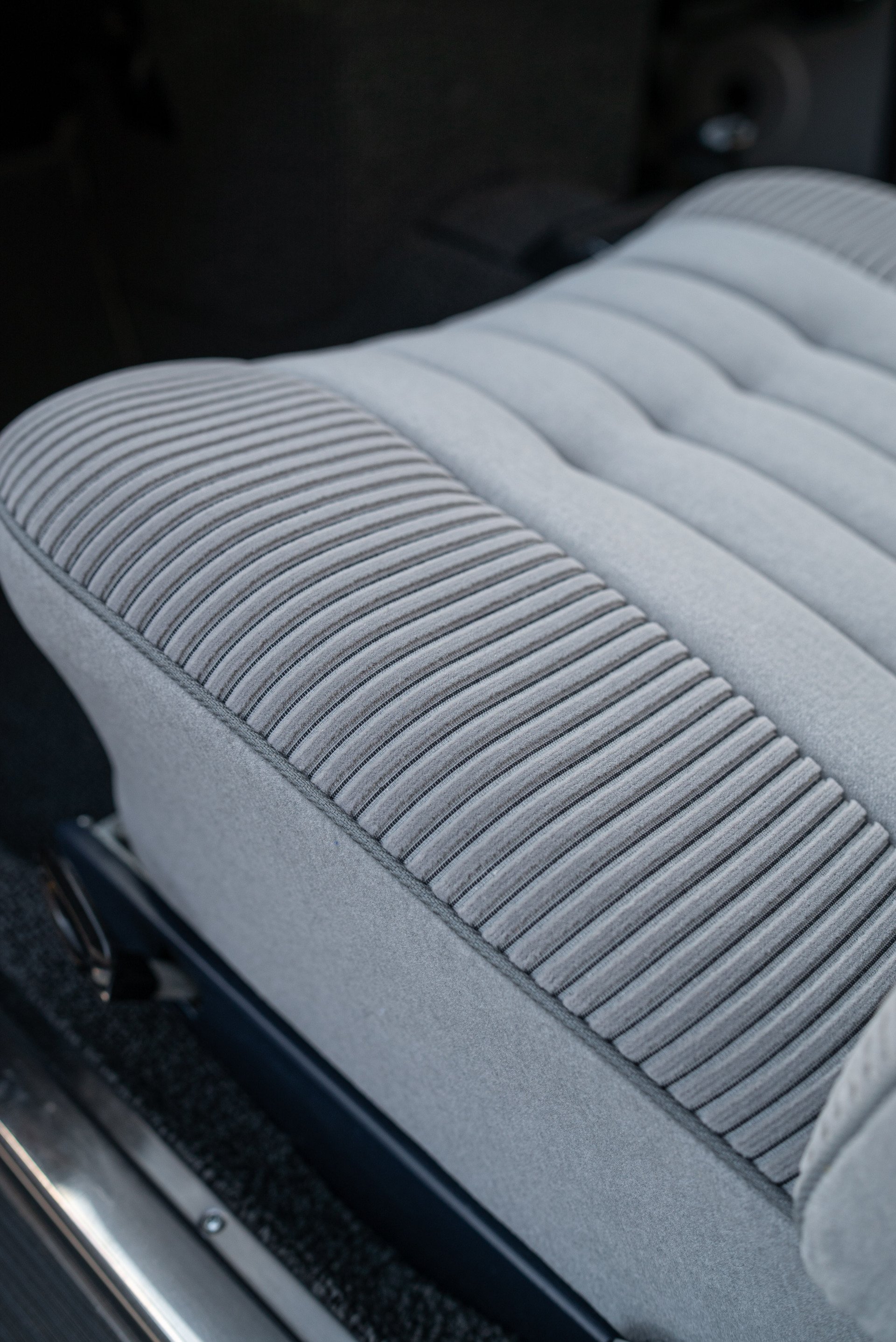 Mercedes-Benz w109 300SEL full interior retrim in OEM grey velour