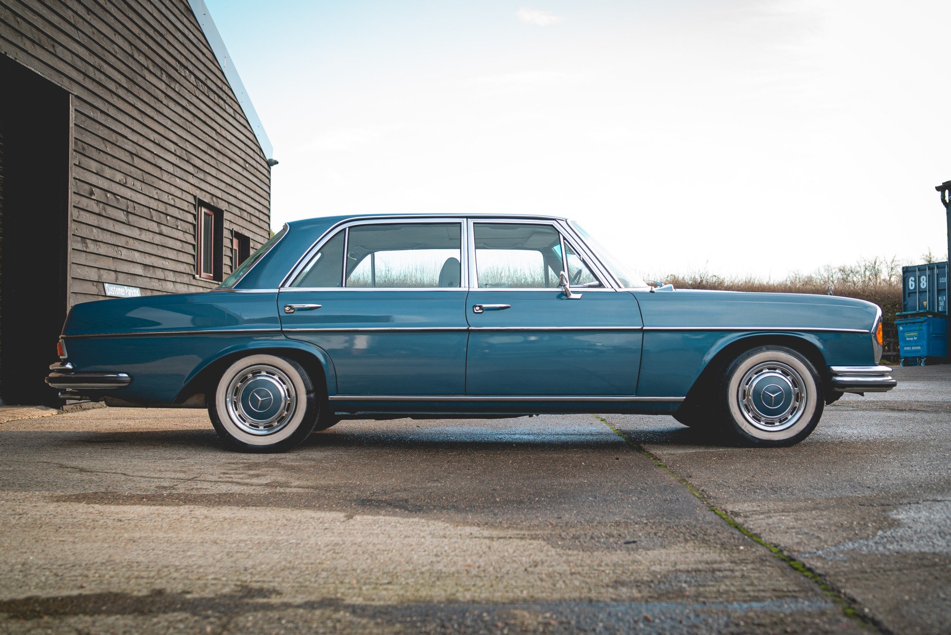 Mercedes-Benz w109 300SEL full interior retrim in OEM grey velour