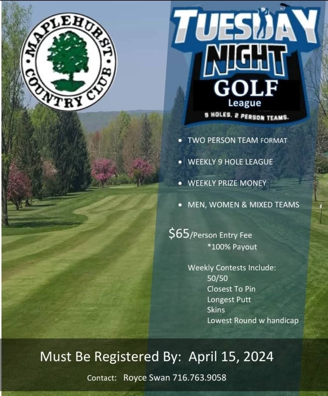 Maplehurst Country Club - Lakewood, NY - Upcoming Events