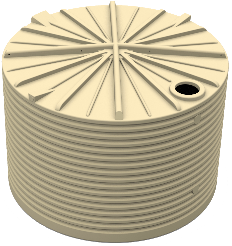 Round Poly Water Tanks QLD. 22,700 Litres To 50,000 Litres.