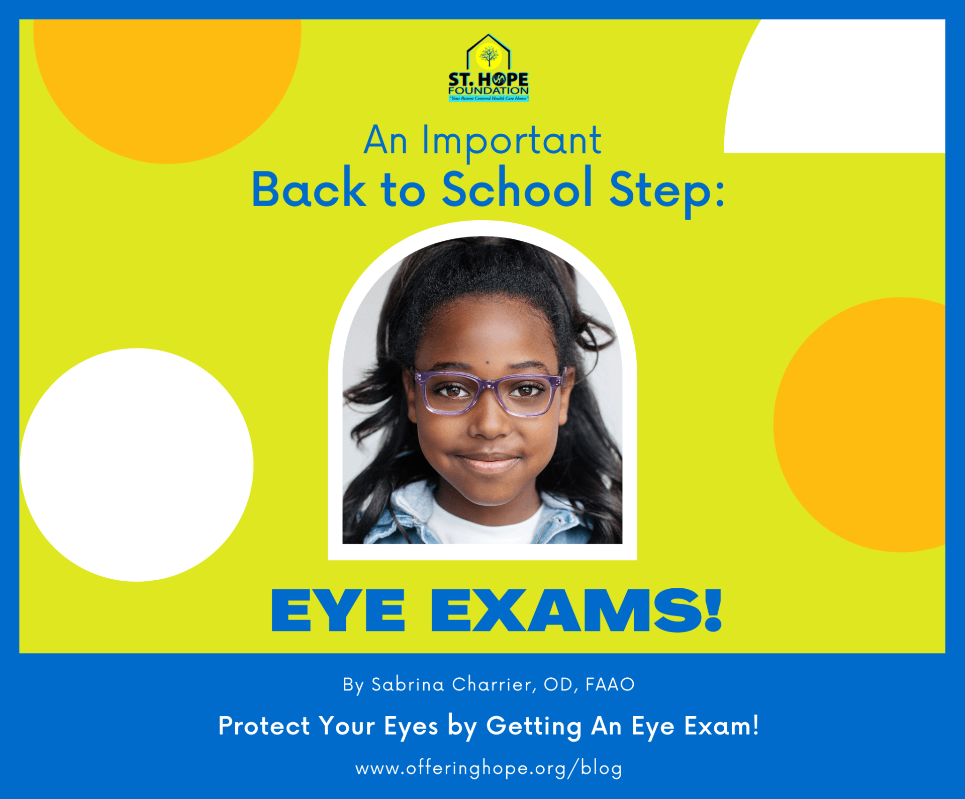 An Important Back to School Step: Eye Exams | St. Hope Healthcare