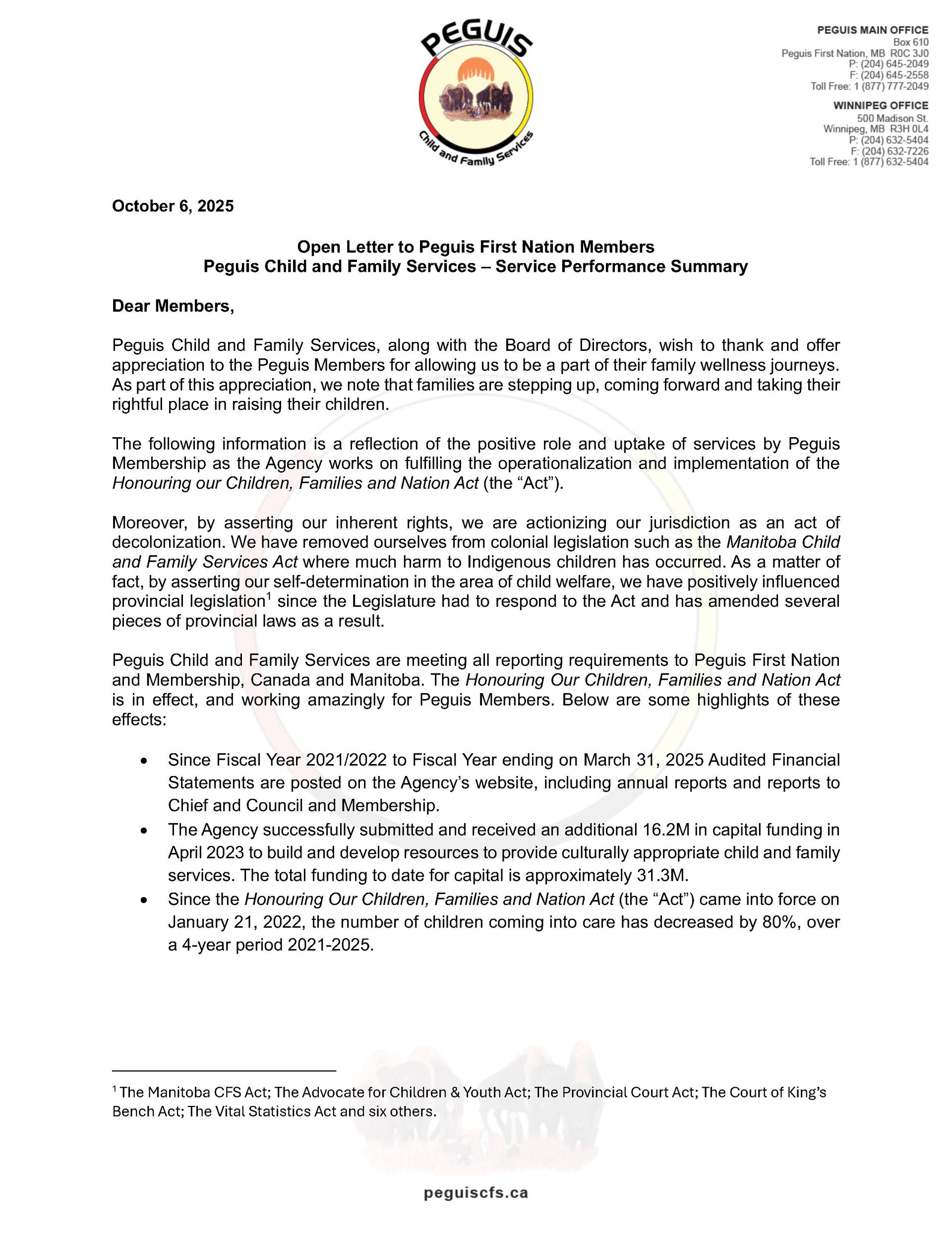 Peguis CFS - Child and Family Services | Home