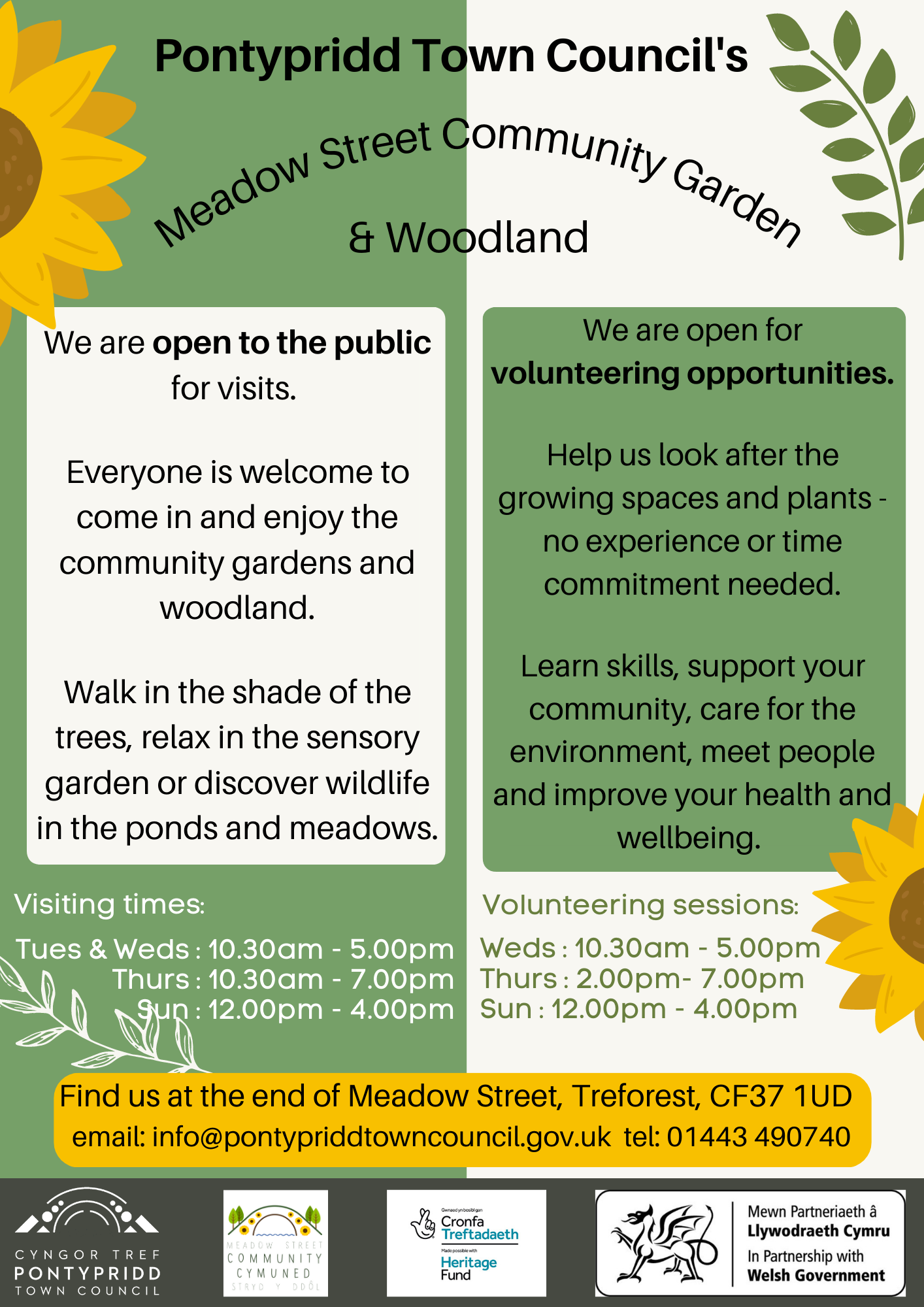 Meadow Street Community Garden and Woodland in Treforest, Pontypridd