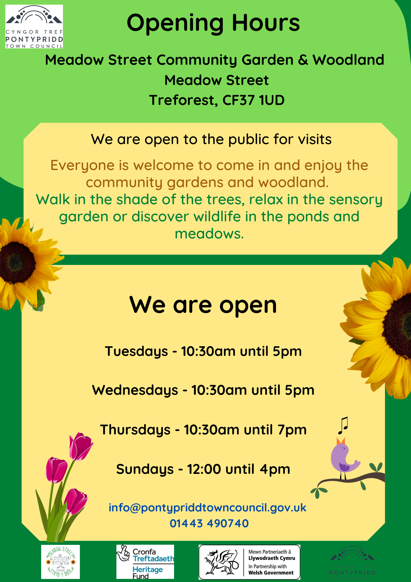 Meadow Street Community Garden and Woodland in Treforest, Pontypridd