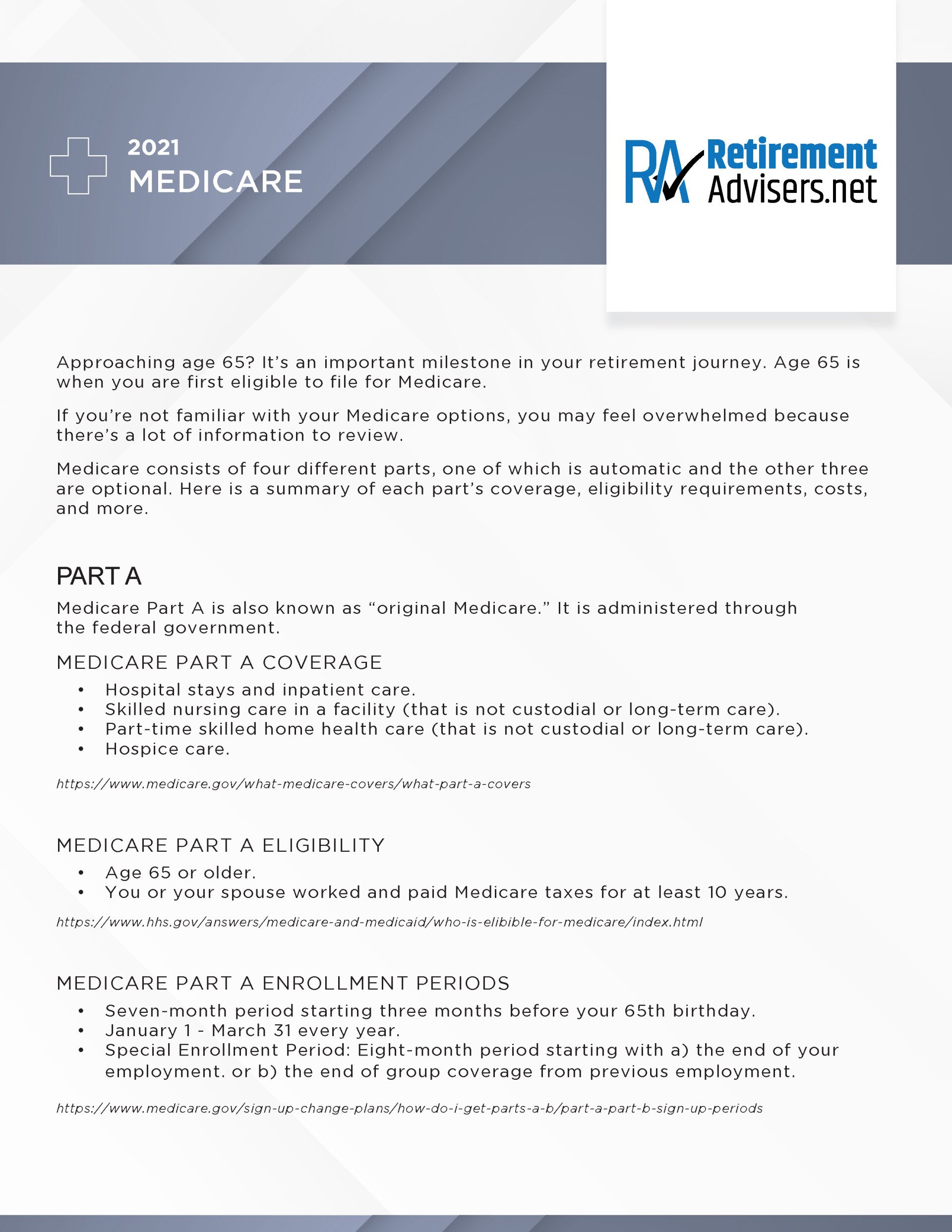 2021 Retirement Cheat Sheets | Retirement Advisers