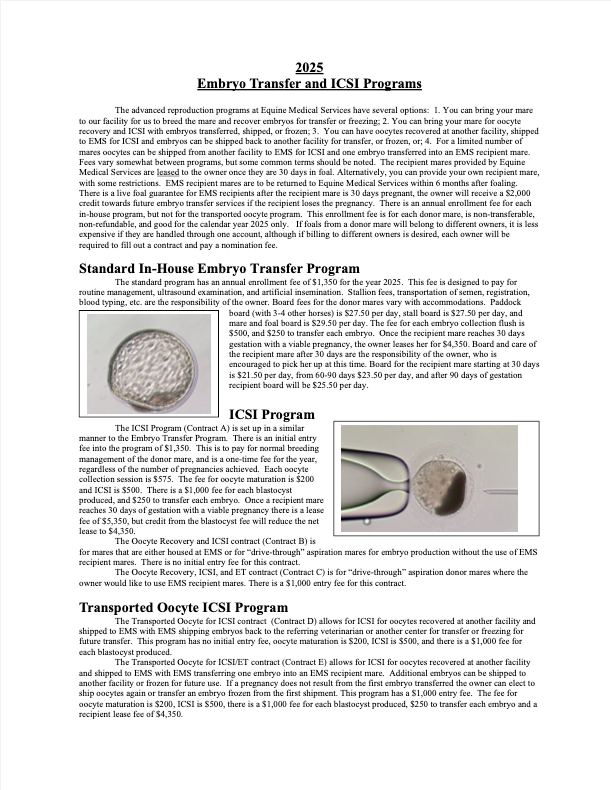 Equine Medical Services| Columbia, MO | Contracts