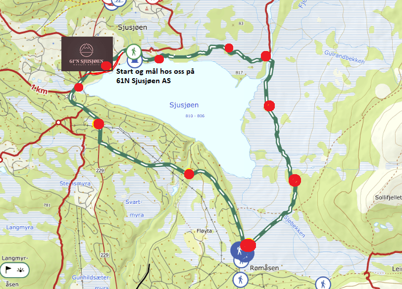 61 grader nord Sjusjøen