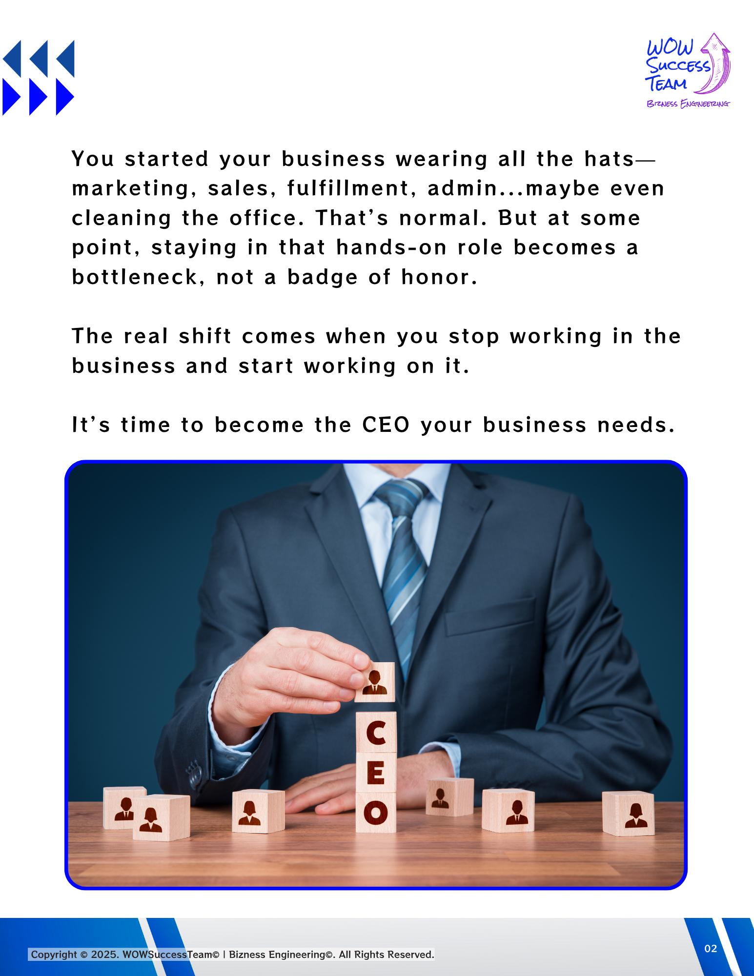 How to Transition from a Hands-On Owner to a CEO Role
