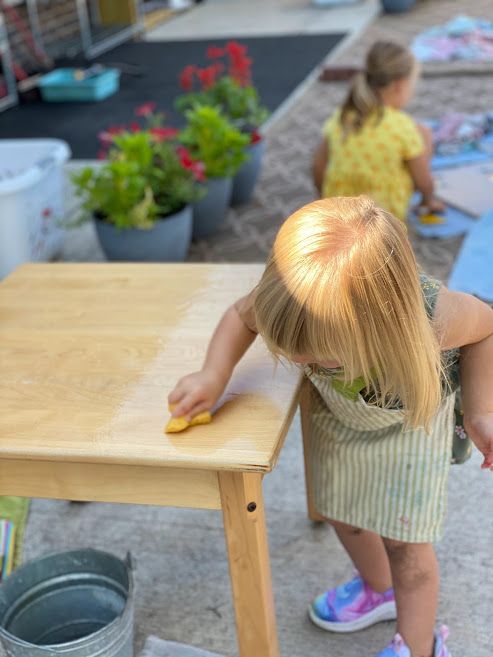 Washing a Table