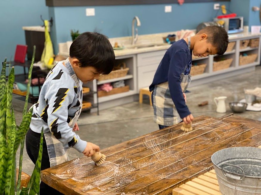 Washing a Table