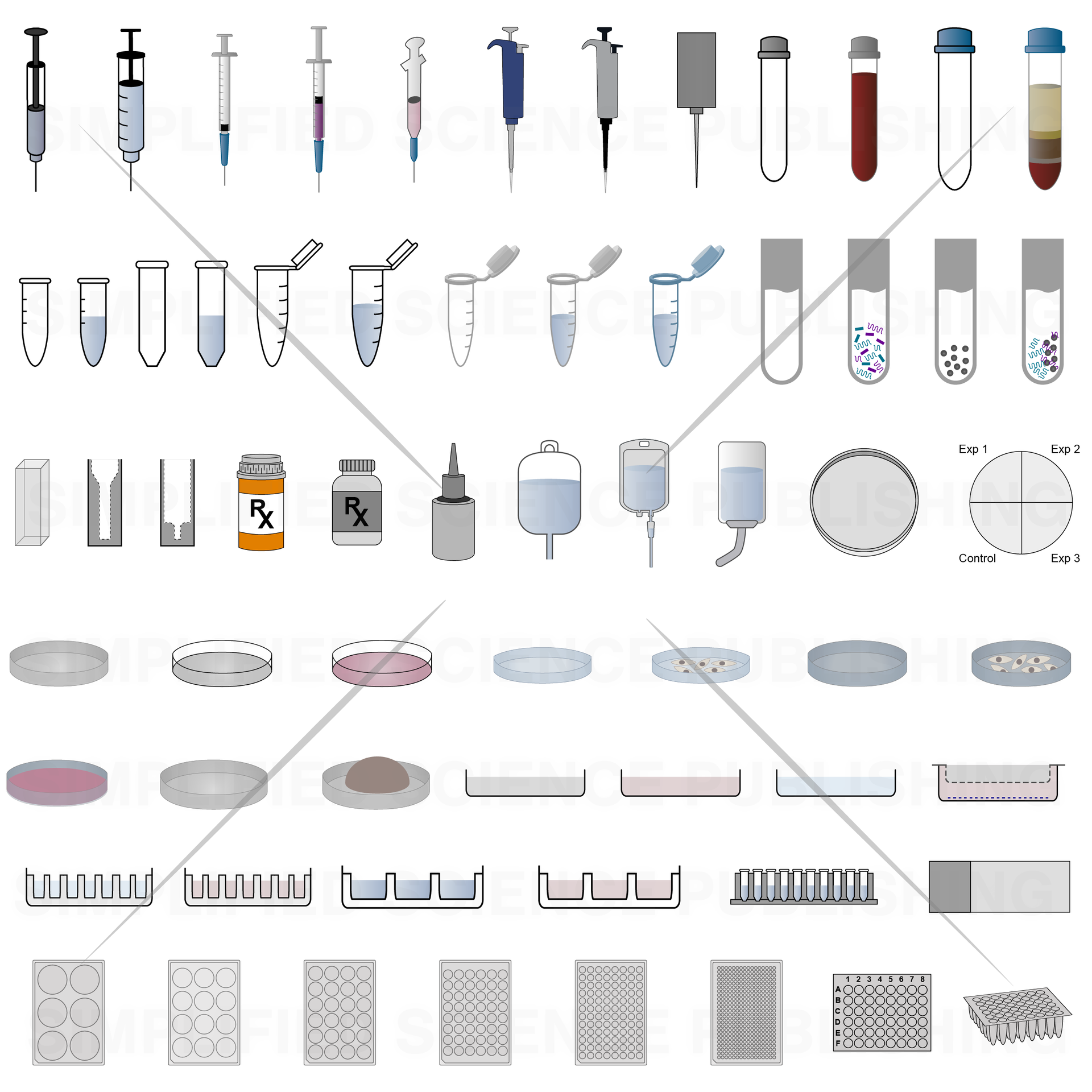 Laboratory Tools and Equipment Drawings - Vector Images for Download