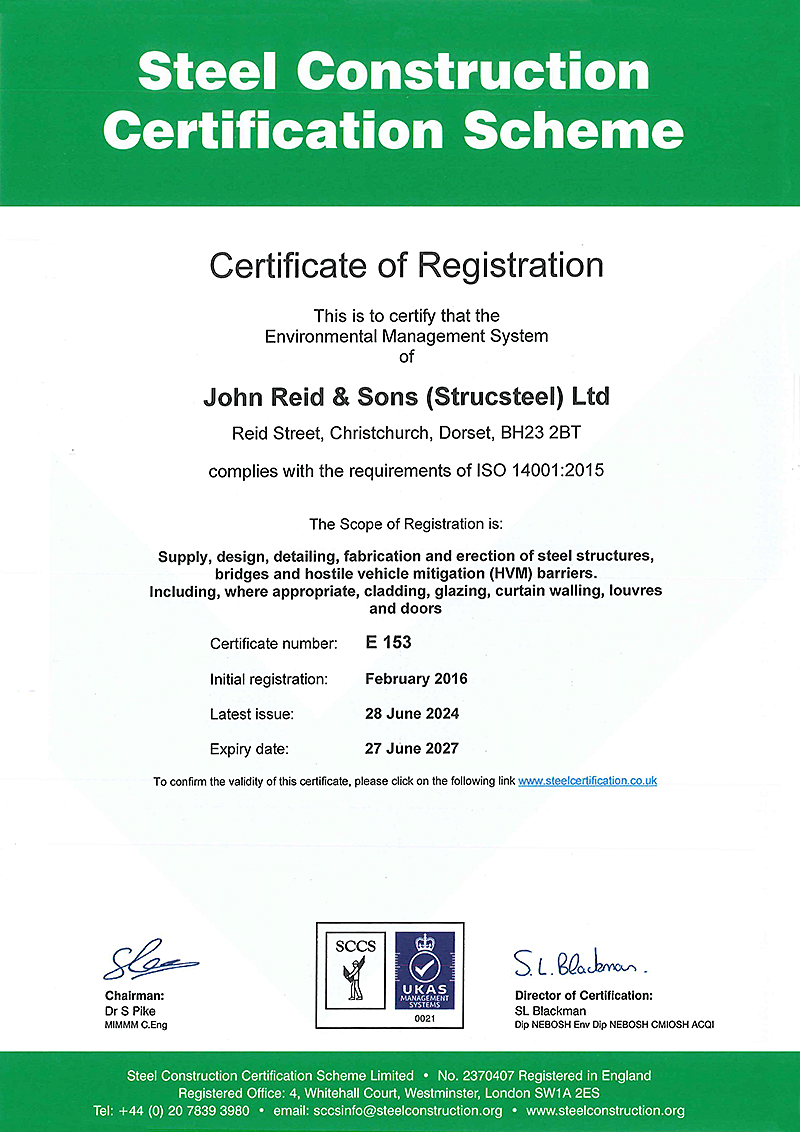 Accreditations in Steel Engineering | Reidsteel