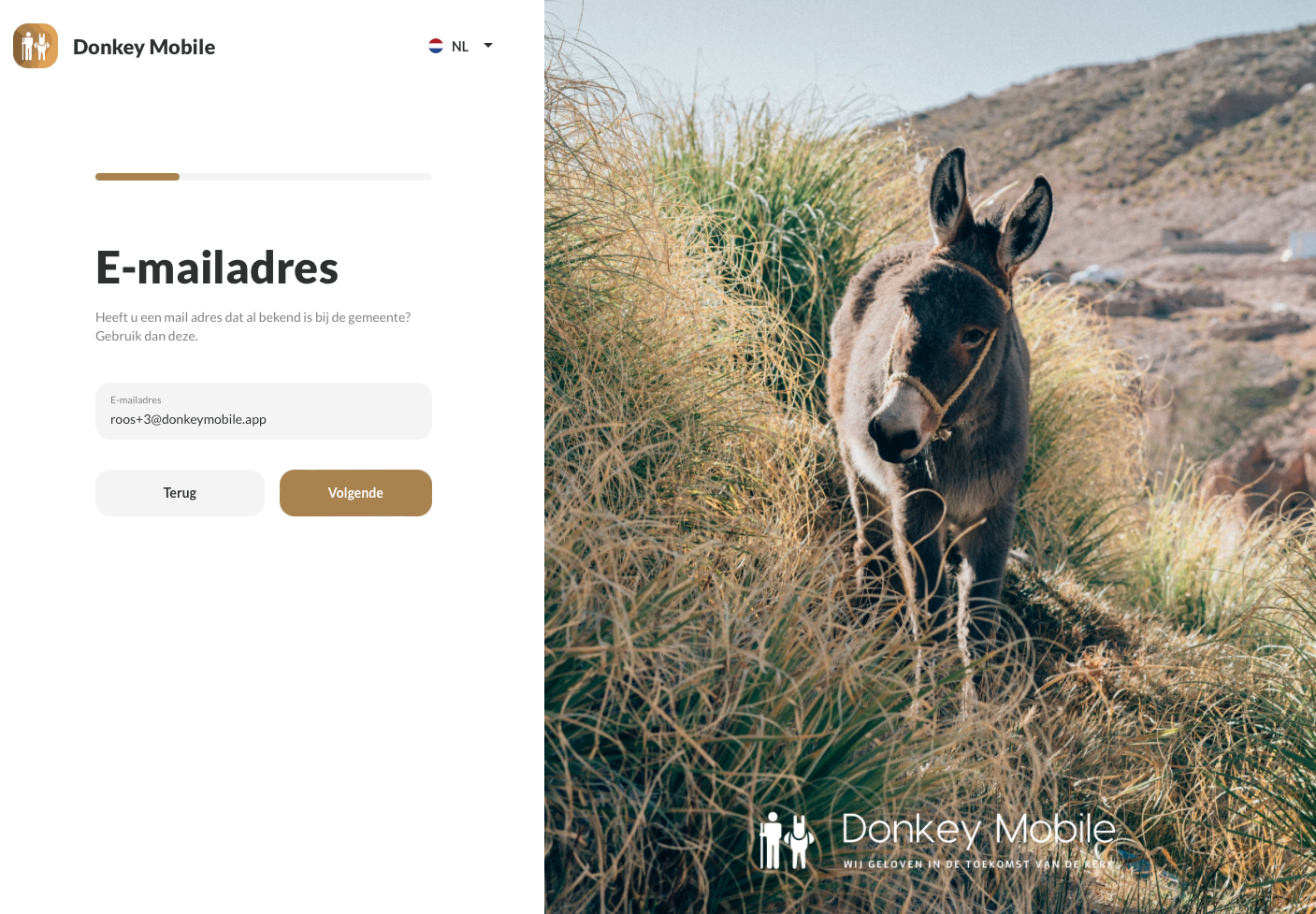 Hoe werkt het voor het eerst registreren in Donkey Mobile Web?